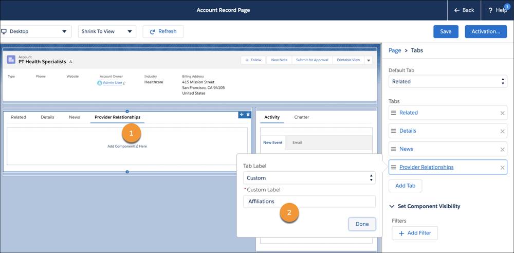Unidad Configure Provider Relationship Cards | Salesforce Trailhead