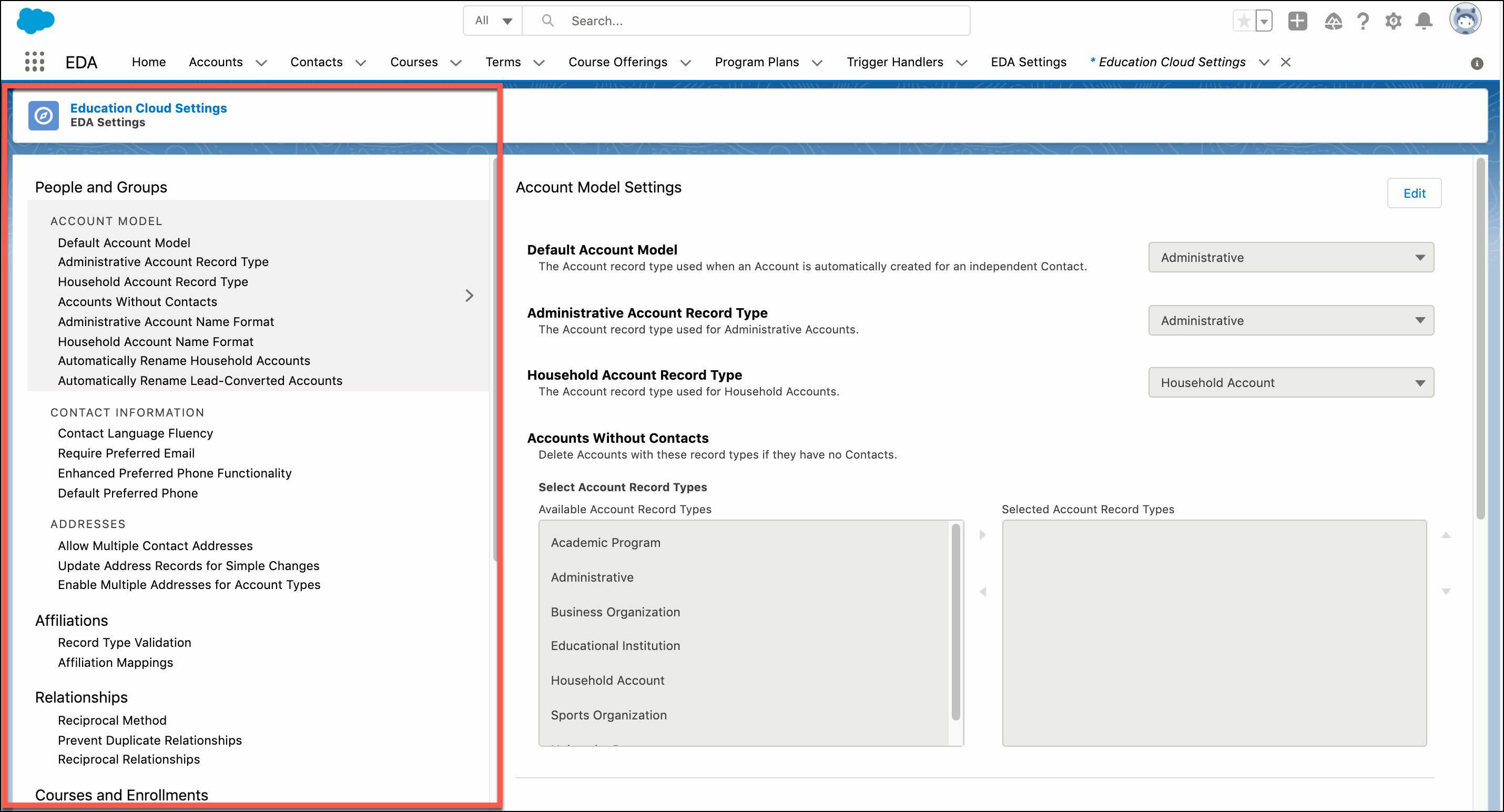 Get Comfortable with EDA Settings and ERD Unit | Salesforce Trailhead Get Comfortable with EDA Settings and ERD Unit | Salesforce Trailhead