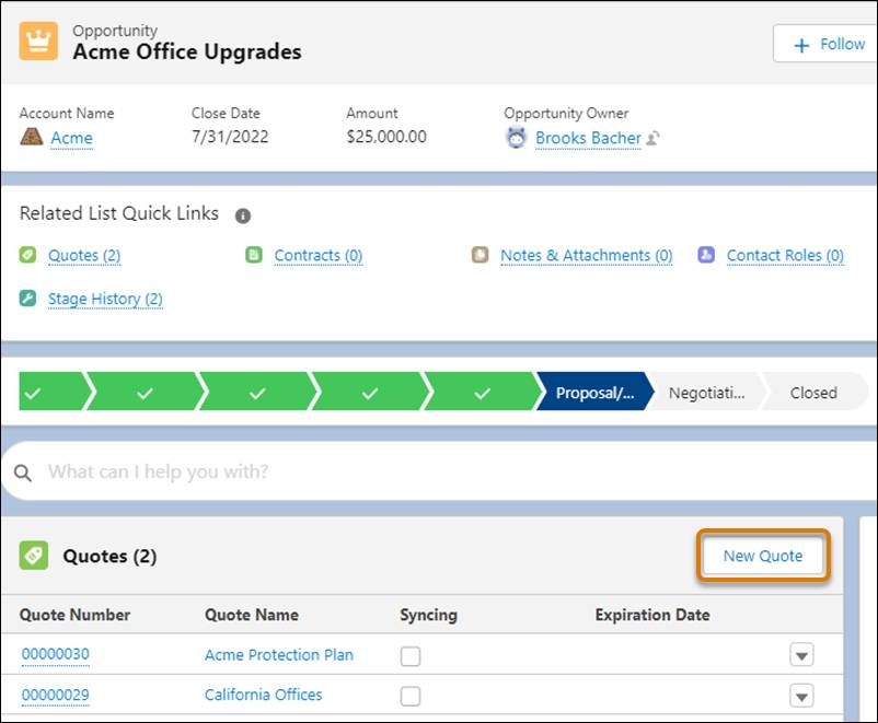 Create and Amend CPQ Quotes Fast | Salesforce Trailhead