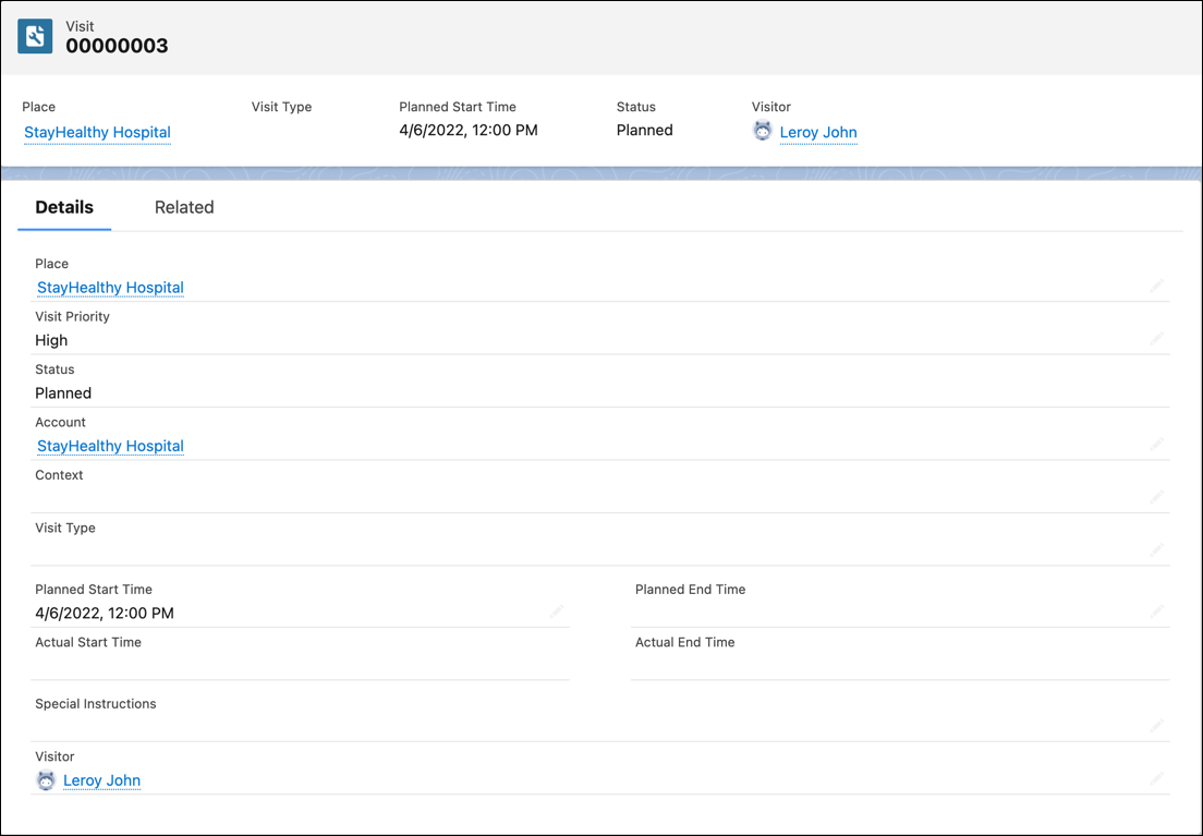 Schedule Visits and Request Product Transfer | Salesforce Trailhead