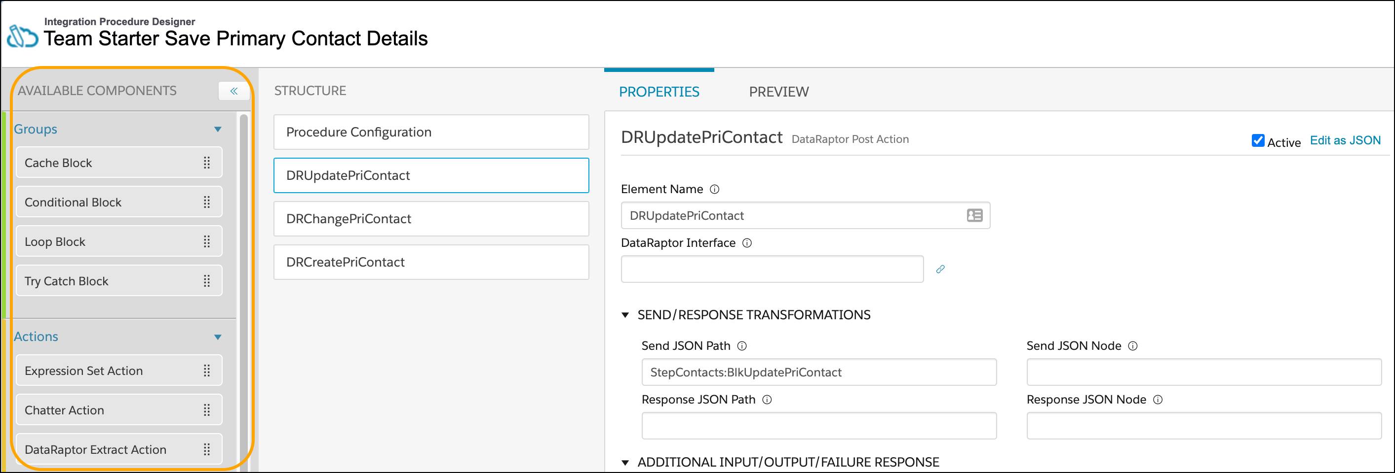 Explore the Integration Procedure Designer Unit | Salesforce Trailhead
