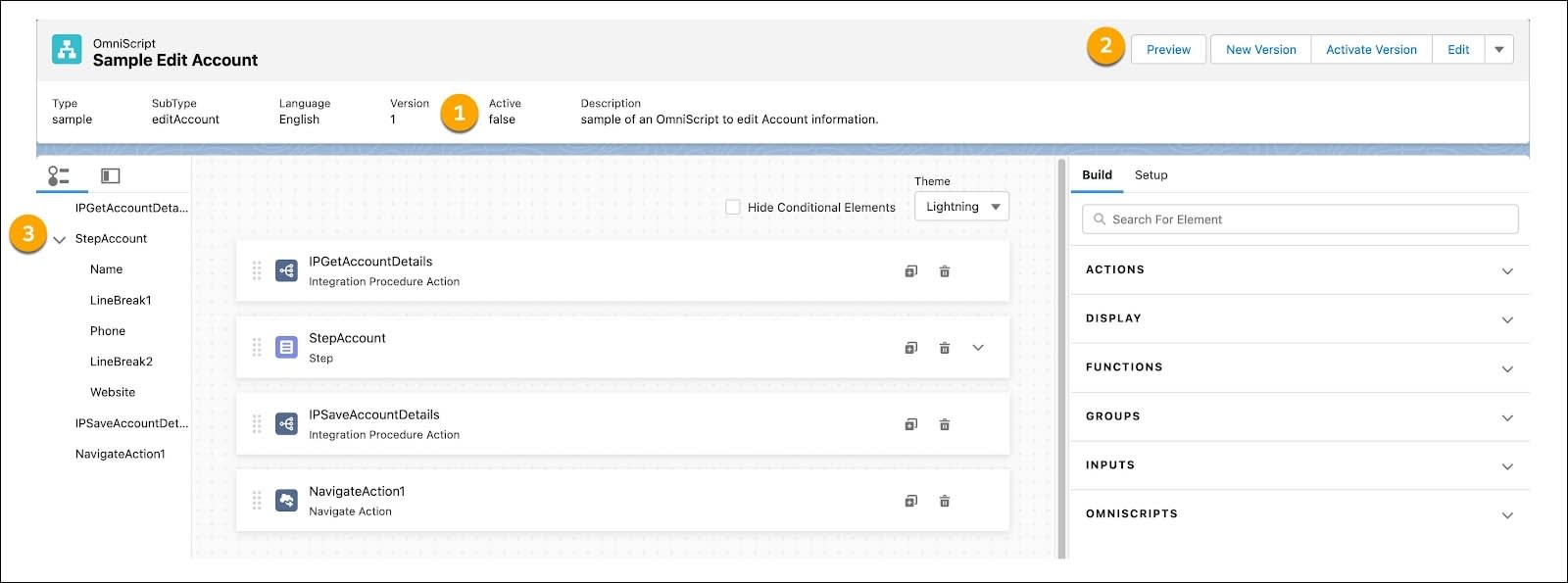 Dig into the OmniScript Designer | Salesforce Trailhead