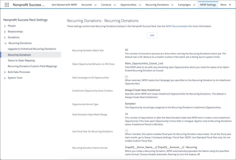 Manage Recurring Donations Salesforce Trailhead
