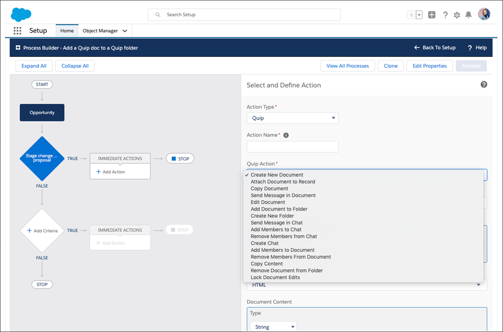 Unidad Use Salesforce Anywhere Actions in Process Builder and Flow