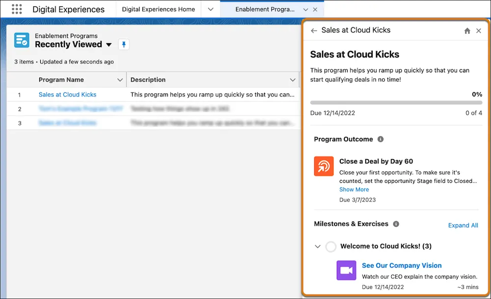 Launch and Track Enablement Programs | Salesforce Trailhead