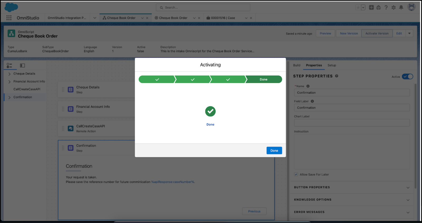 Create and Activate a Service Process Definition Unit | Salesforce