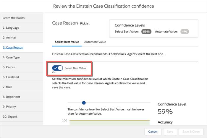 Turn On Einstein Case Classification Unit Salesforce Trailhead