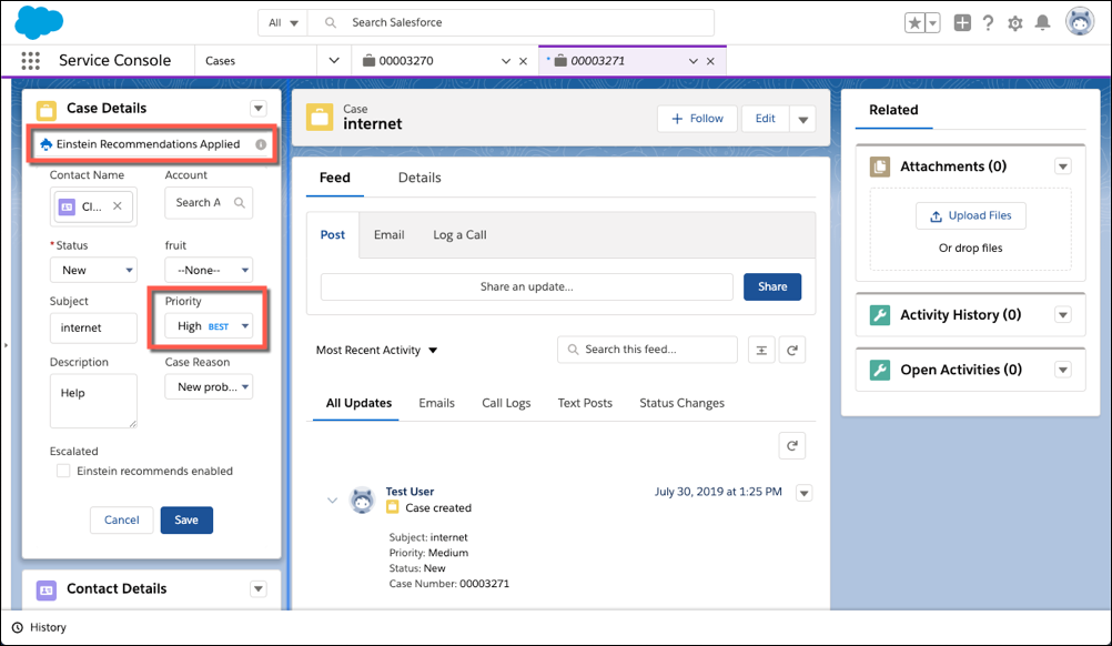Turn On Einstein Case Classification Unit Salesforce Trailhead