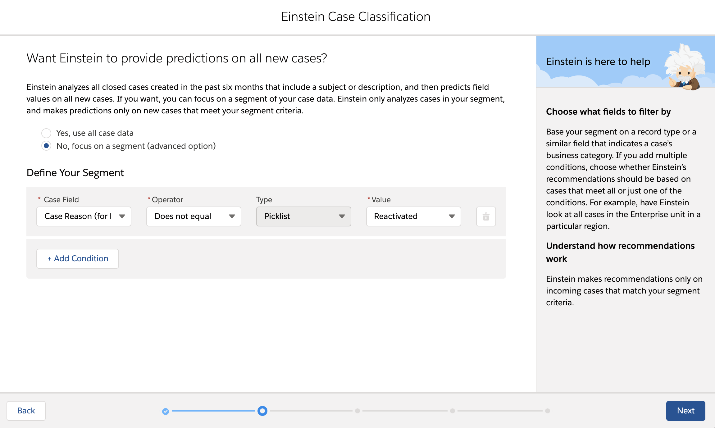 Turn On Einstein Case Classification Unit Salesforce Trailhead