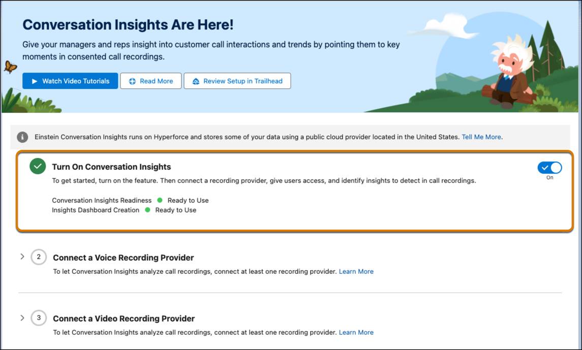 Set Up Einstein Conversation Insights for Sales | Salesforce Trailhead