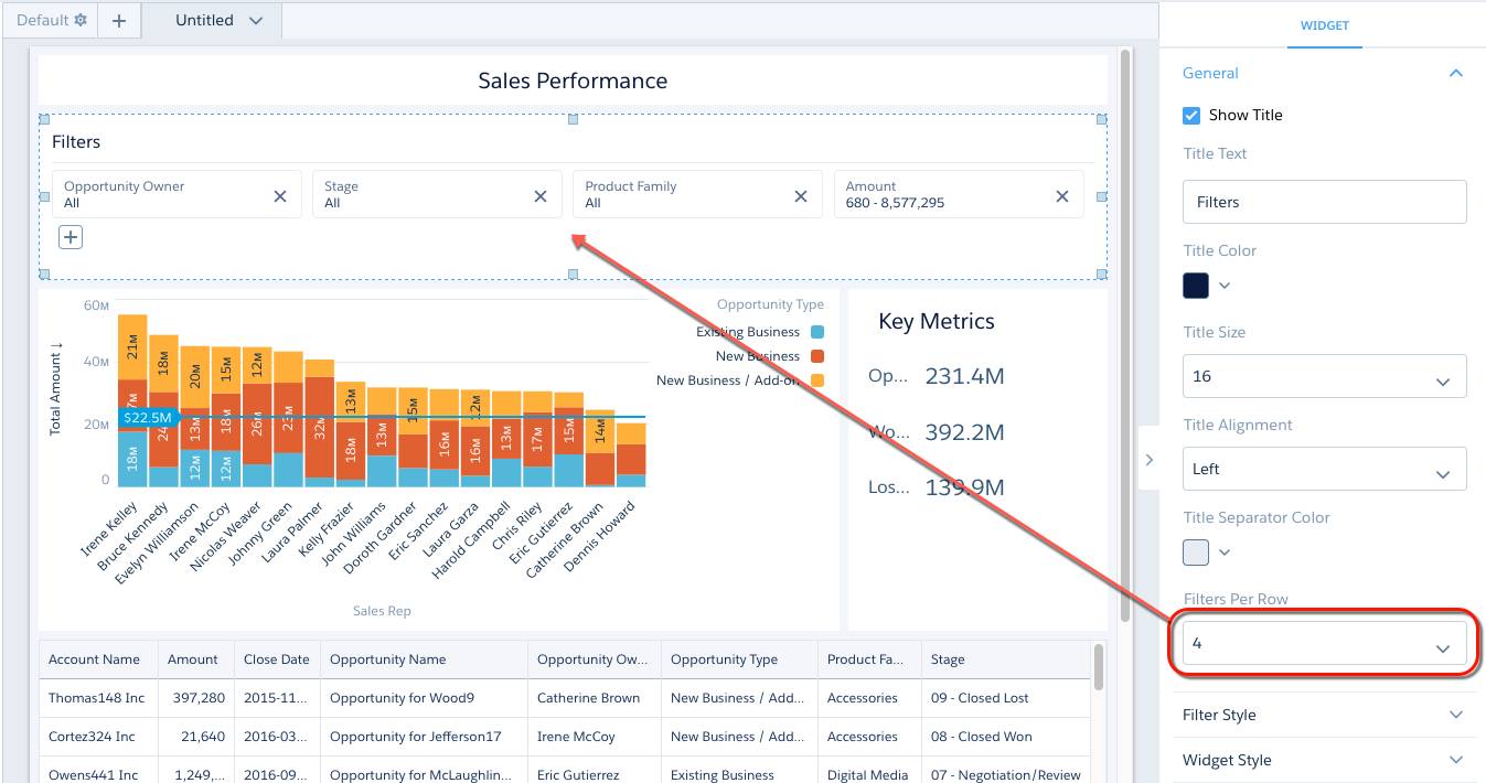 Add Selectors That Allow Users to Filter the Dashboard Results Unit