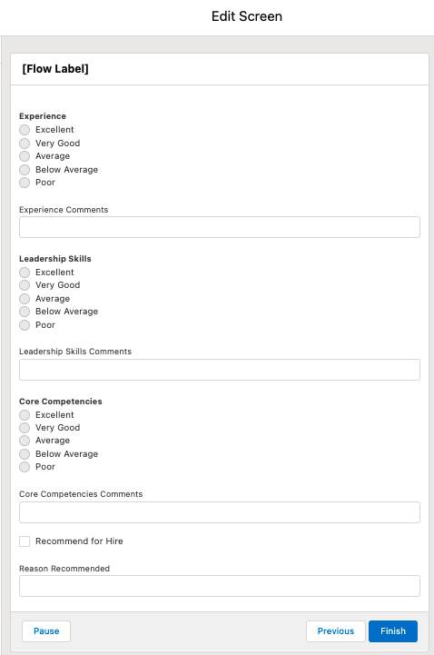 Create a Candidate Rating Flow | Salesforce Trailhead