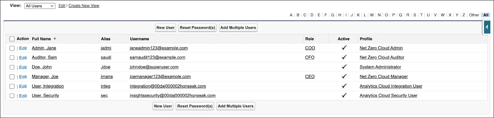 Create Net Zero Cloud Profiles and Users | Salesforce Trailhead Create Net Zero Cloud Profiles and Users | Salesforce Trailhead