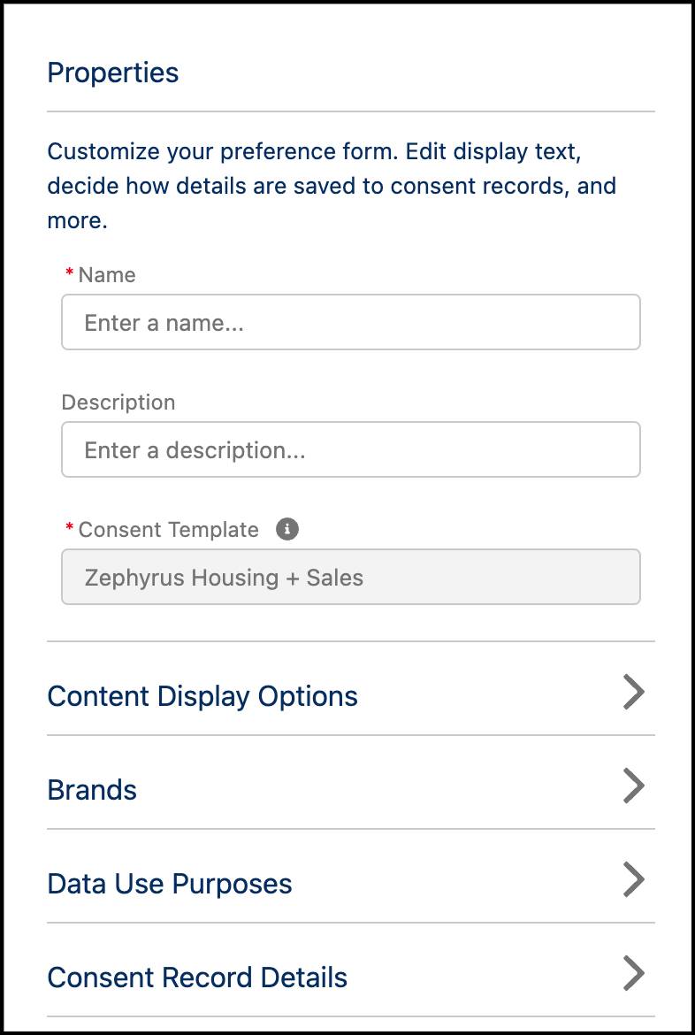 Customize Form for Customer Preferences Customize Form for Customer Preferences