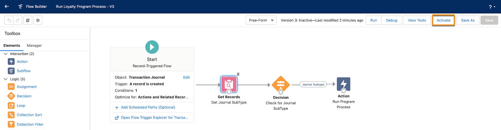 Process Transaction Journals Unit | Salesforce Trailhead