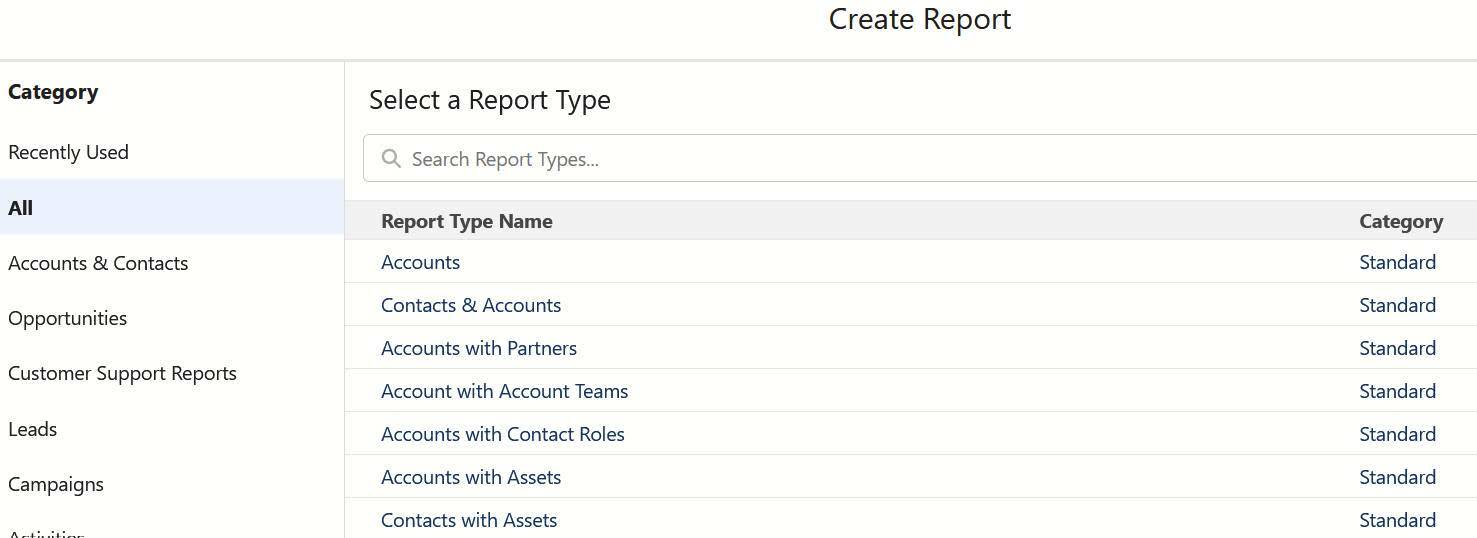 Erstellen eines einfachen benutzerdefinierten Berichts | Salesforce