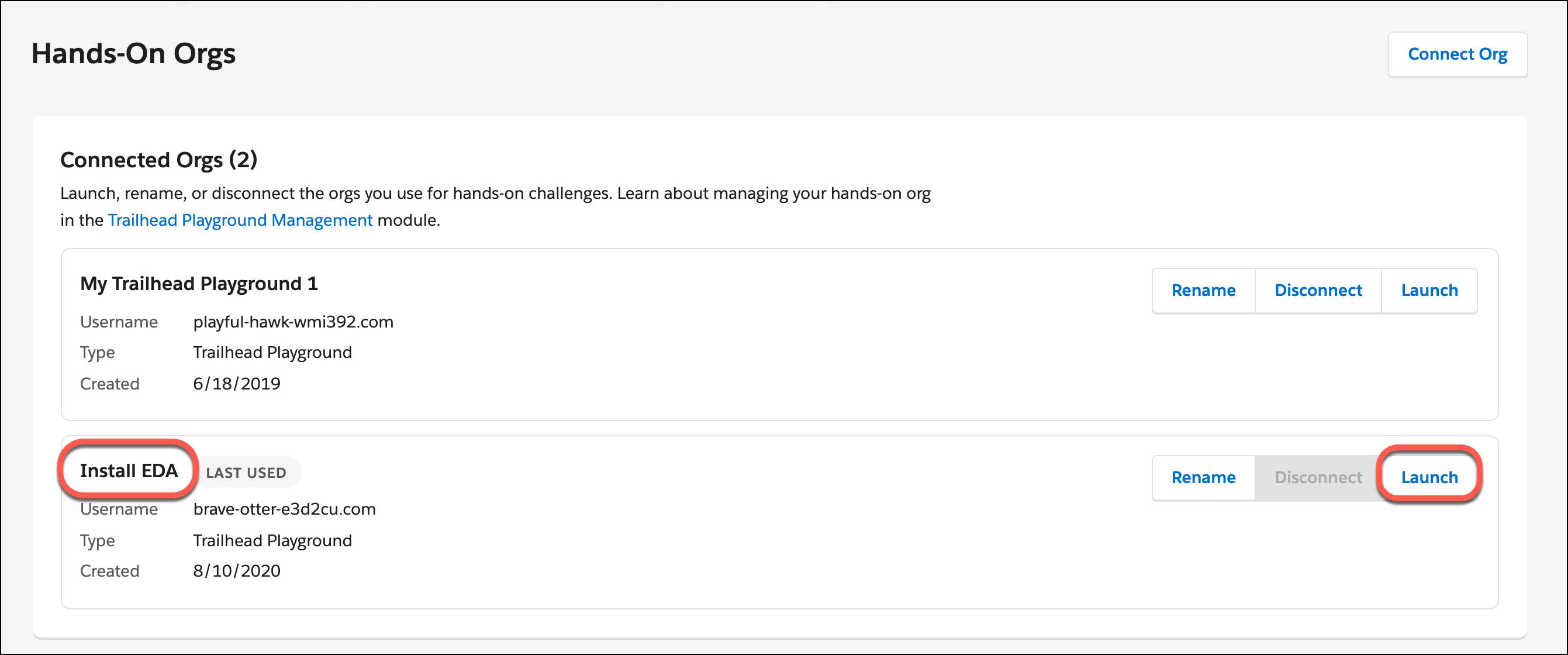 Install Eda Into A Trailhead Playground Unit Salesforce Trailhead