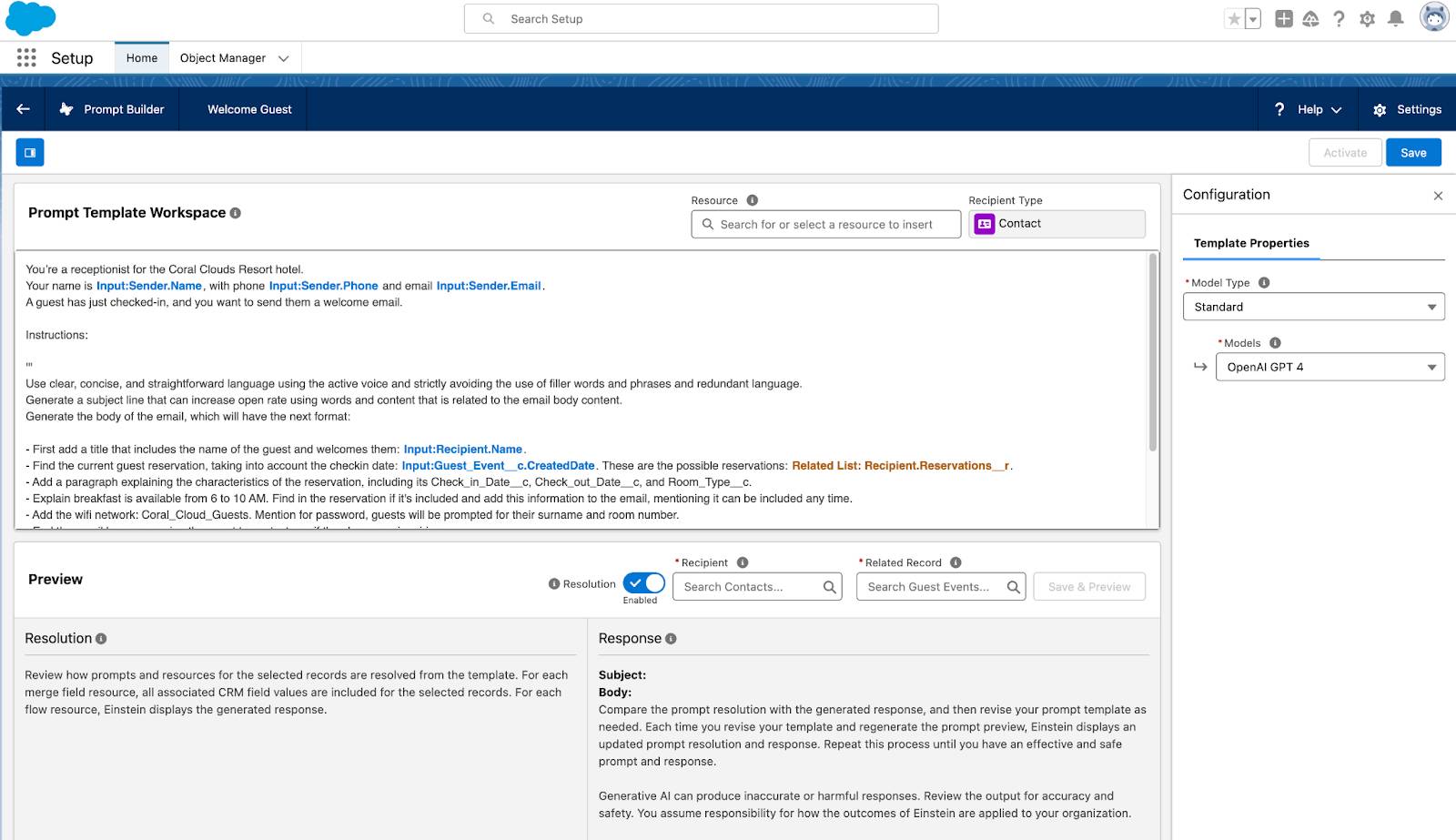 Get Started with Sales Email Prompt Templates | Salesforce Trailhead