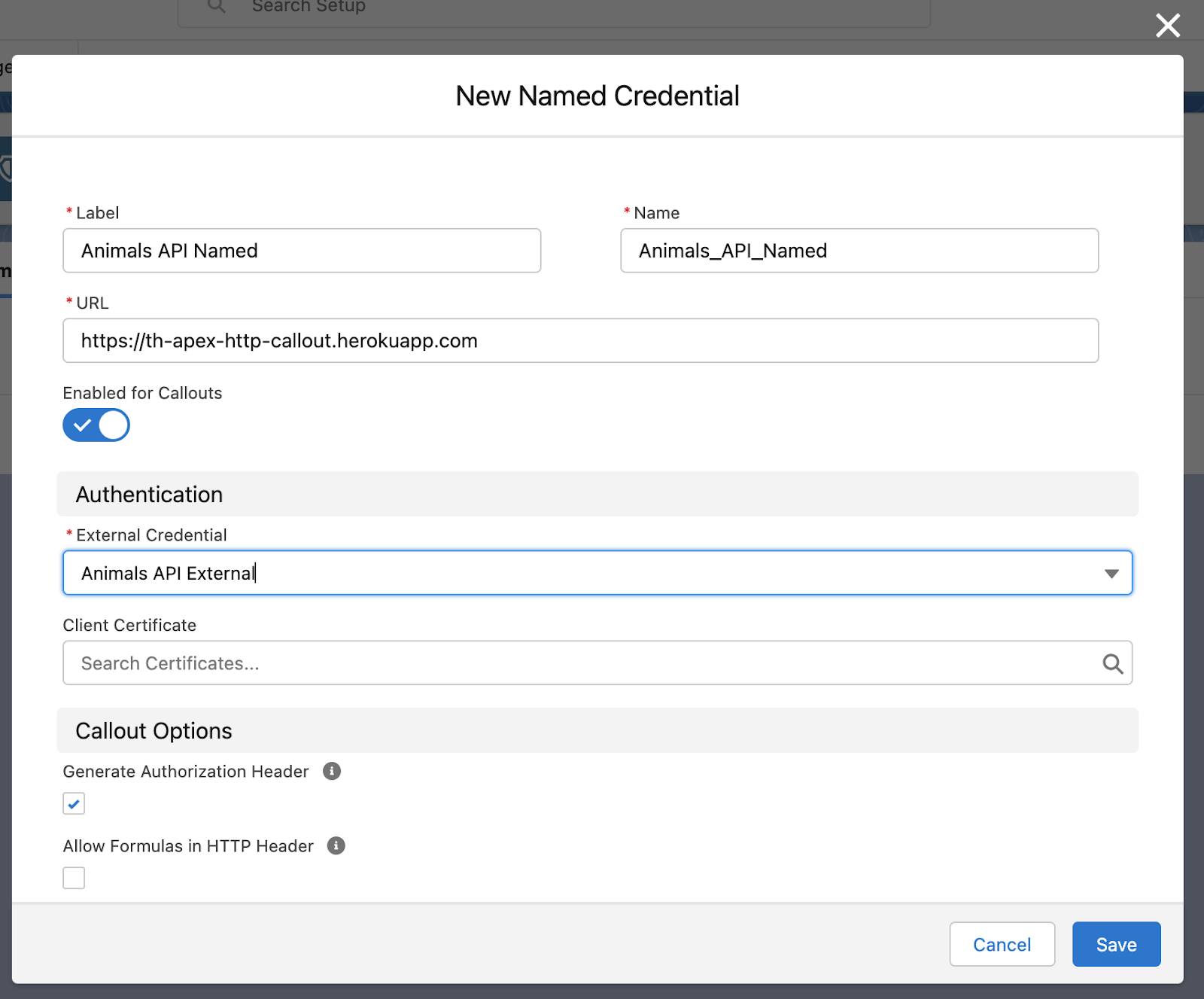 Create the Credentials Unit | Salesforce Trailhead