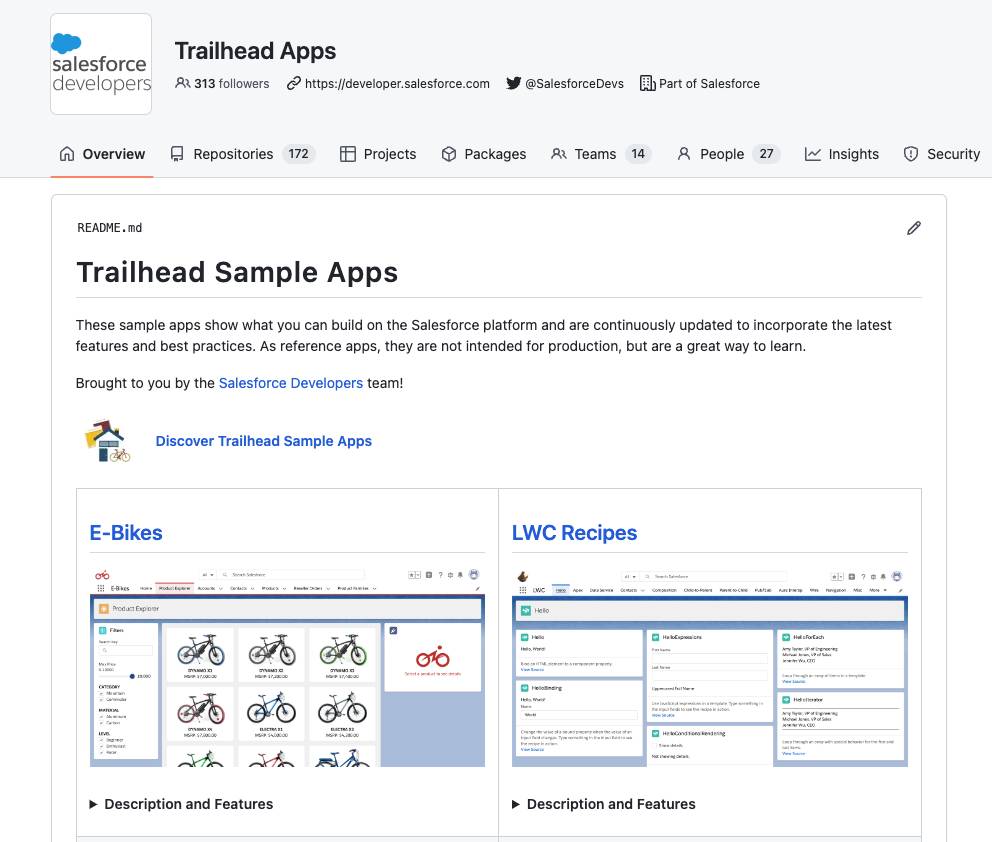 Explore Salesforce Sample Apps & Code Examples | Salesforce Trailhead
