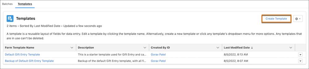Edit and Create Gift Entry Templates Unit | Salesforce Trailhead