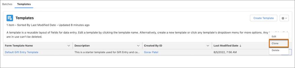 Edit and Create Gift Entry Templates Unit | Salesforce Trailhead