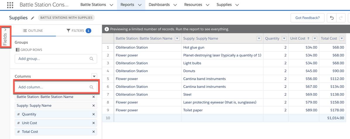 Unidade Criar relatórios e painéis | Salesforce Trailhead