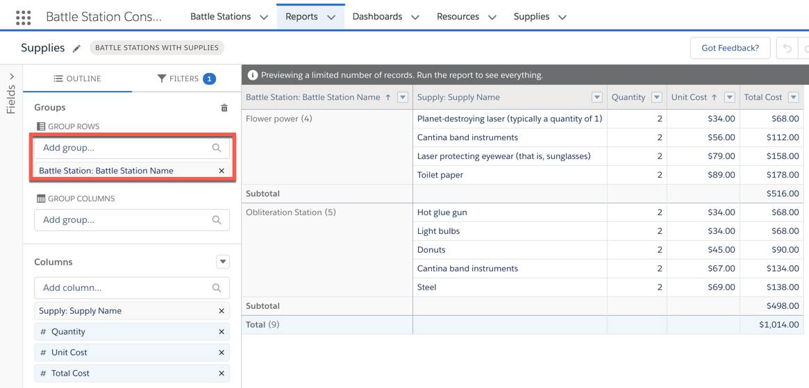 Unidade Criar relatórios e painéis | Salesforce Trailhead