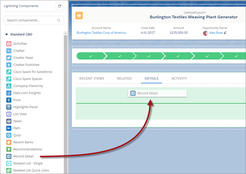 Build A Custom Record Page For Lightning Experience Unit Salesforce
