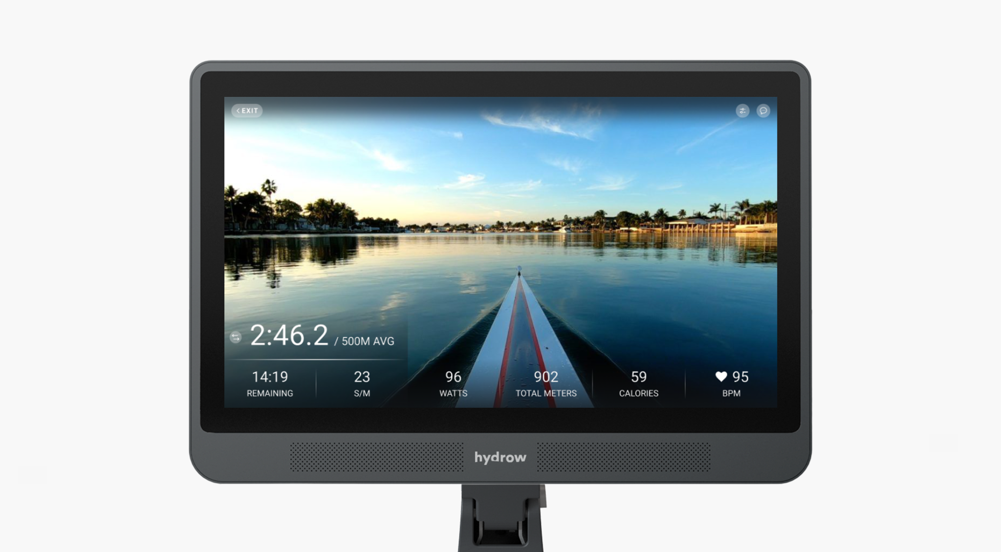 The Hydrow Pro, Wave and Core Indoor Rowing Machines