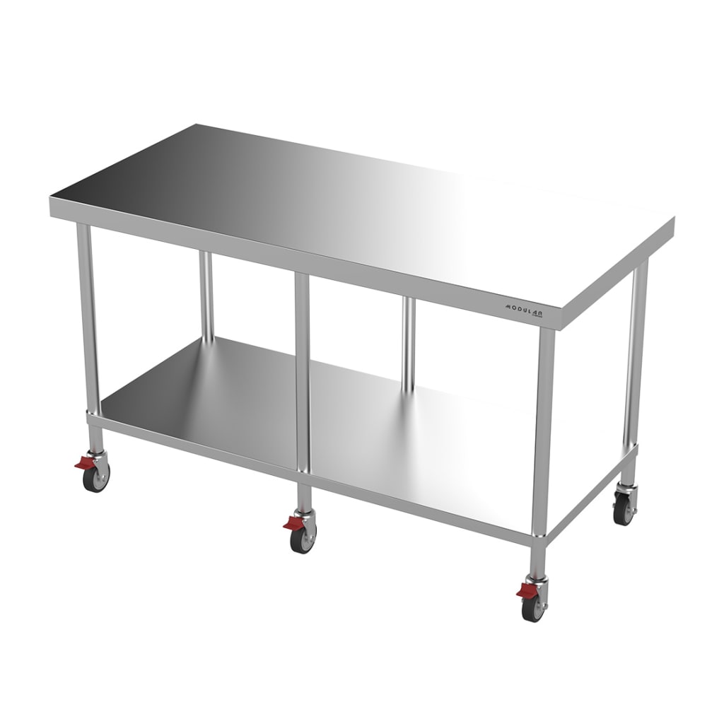 Modular Stainless Mobile Island Work Bench MS.BIM
