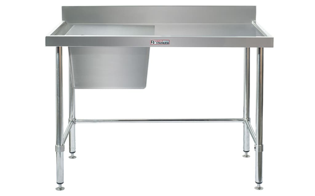 Simply Stainless Sink Bench with Splashback SS05