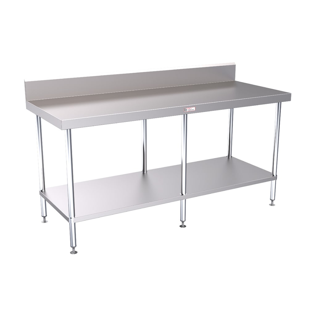 Simply Stainless Work Bench with Splashback SS02