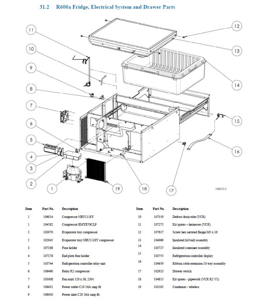 Adande Single Dual Temperature Drawer VCR1.RHS