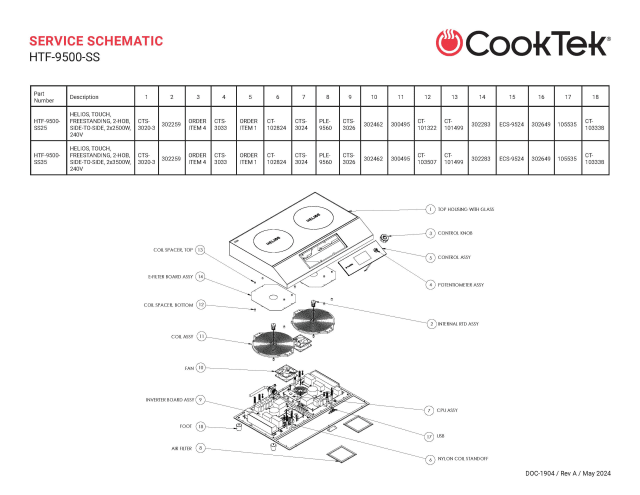 CookTek Helios Dual Hob Countertop Induction Cooktop