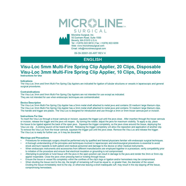 IFUs | Microline Surgical