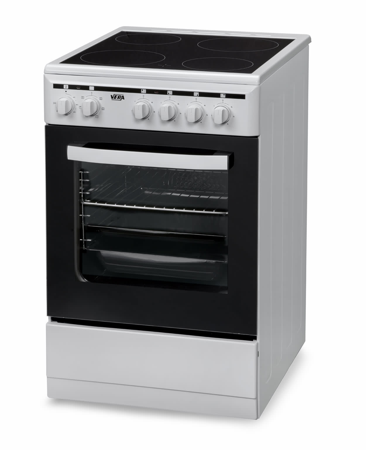 Komfyr 50*60 keramisk hvit -" Ripe front topp plate" | Hyttetorget