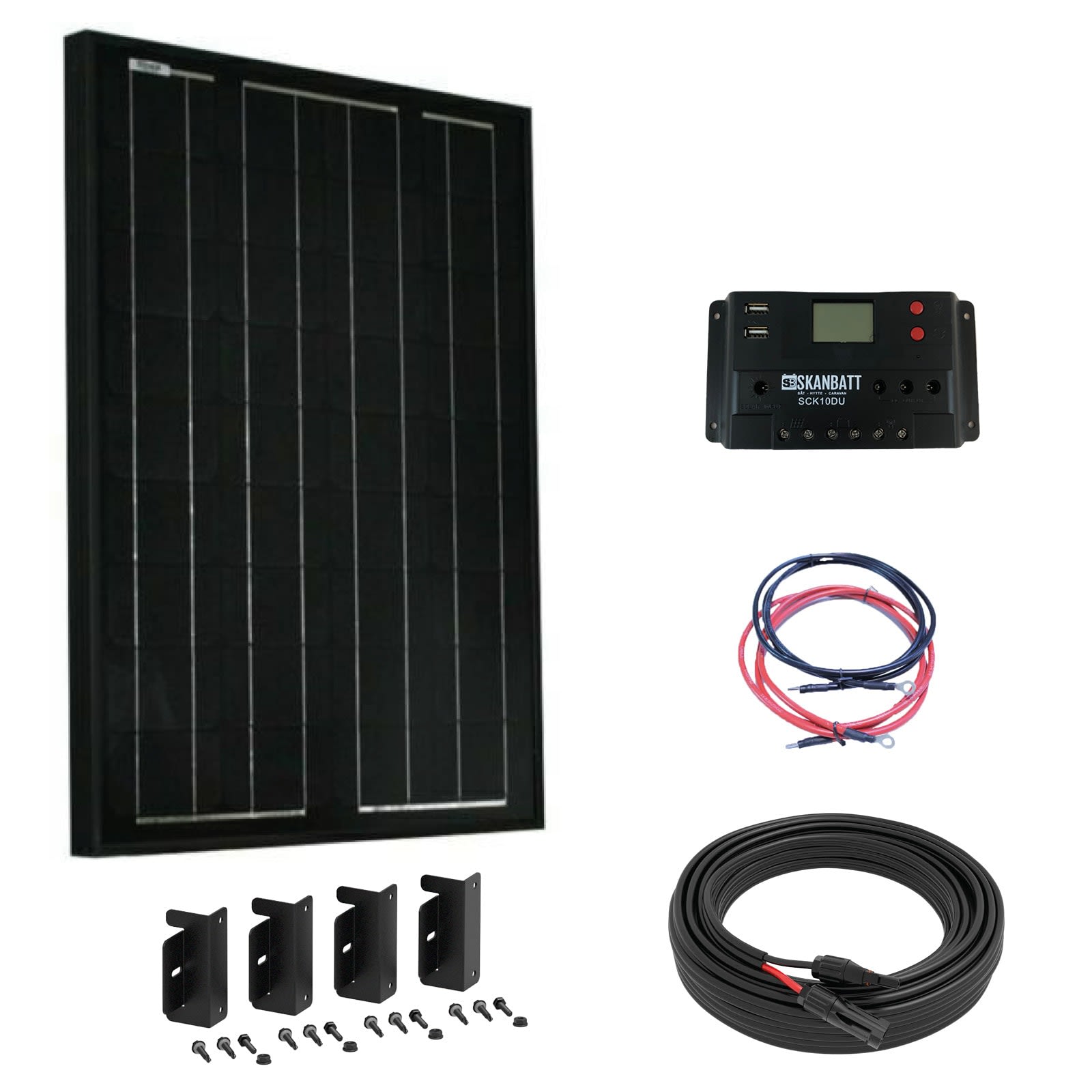 Solcellepakke (grunnpakke) 50W | Hyttetorget