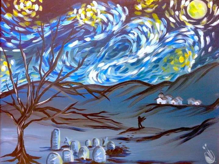 Paint and Sip - Starry Night Spooktacular - San Antonio | Classpop!