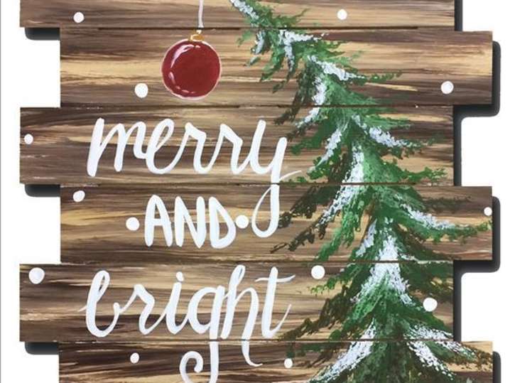 Paint and Sip - Rustic Holiday Sign - Houston | Classpop!