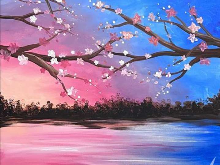 Paint and Sip - Cherry Blossom Dream - Austin | Classpop!