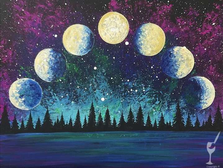 Paint and Sip - Moon Projections - Houston | Classpop!