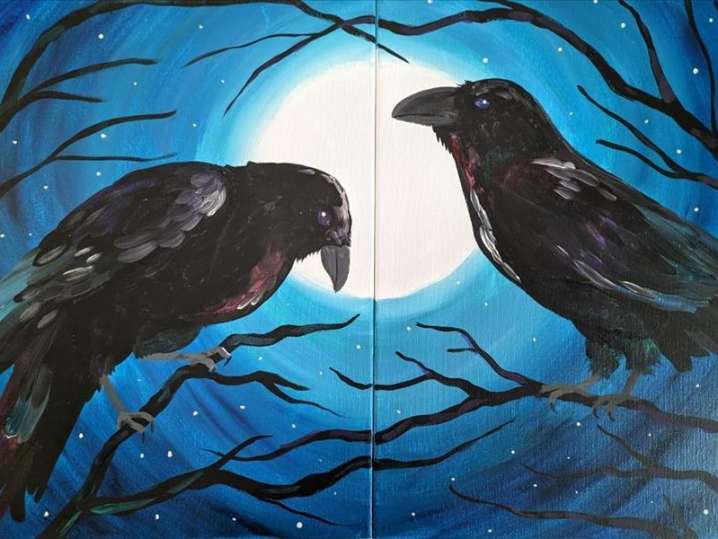Paint and Sip - Duo of Crows - Houston | Classpop!