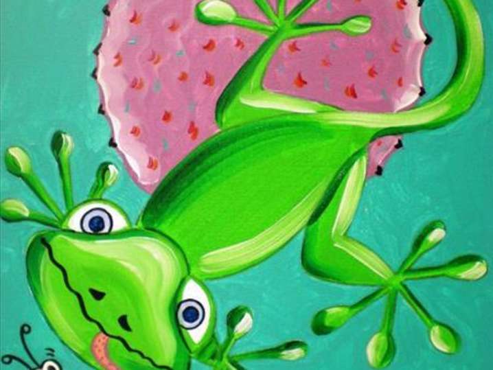 Paint and Sip - The Bright Green Gecko - Family Time - Austin | Classpop!