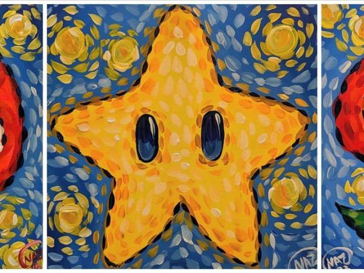 Paint and Sip - Mario Elements - Houston | Classpop!