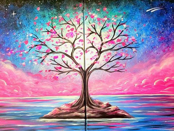 Paint and Sip - Pink Love Tree - Denver | Classpop!