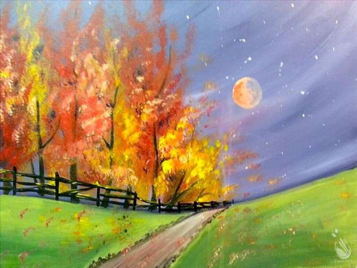 Paint and Sip - The Magic of Fall - Baytown | Classpop!