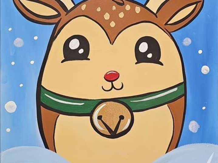 Paint and Sip - Squishy Snow Reindeer - Houston | Classpop!