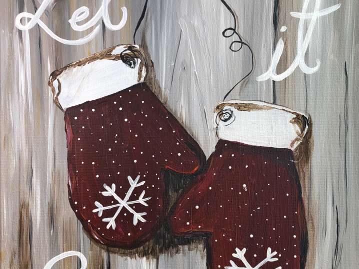 Paint and Sip - Rustic Winter Mittens - Tyler | Classpop!