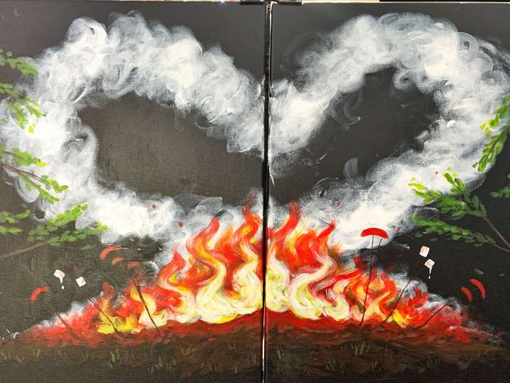 Paint and Sip - Campfire Love (Date Night) - Phoenix | Classpop!